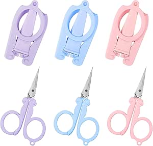 Amazon.com: JJUNW 3Pcs Mini Folding Scissors - Stainless Steel Portable ...
