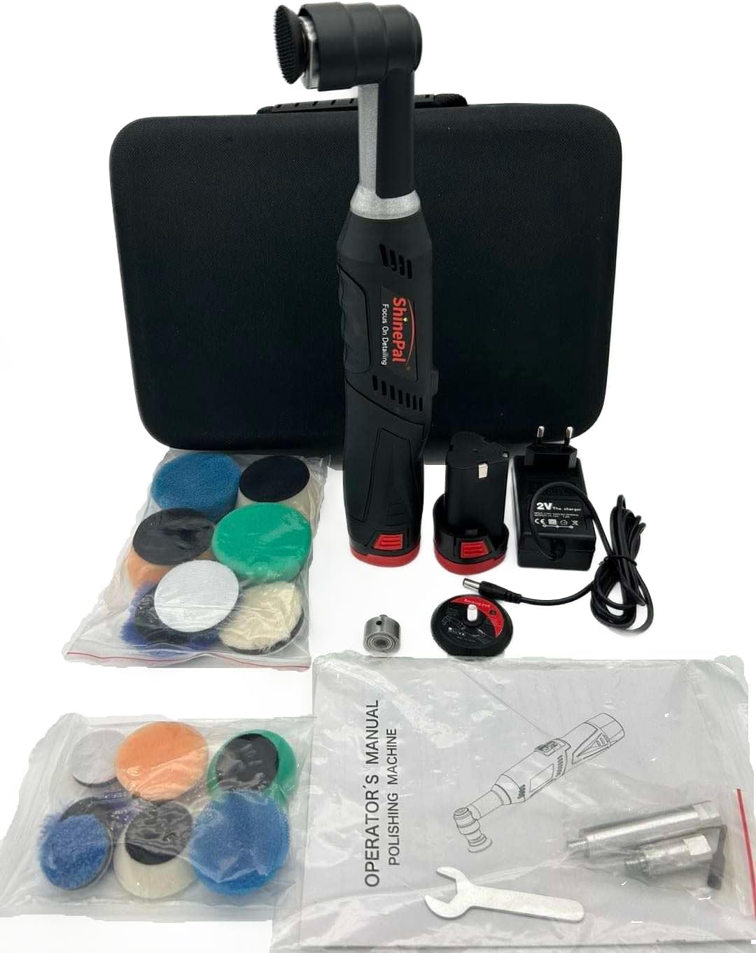 Amazon.com: Mini Polisher Cordless Polisher 2000mAh Li-ion Battery 12V ...