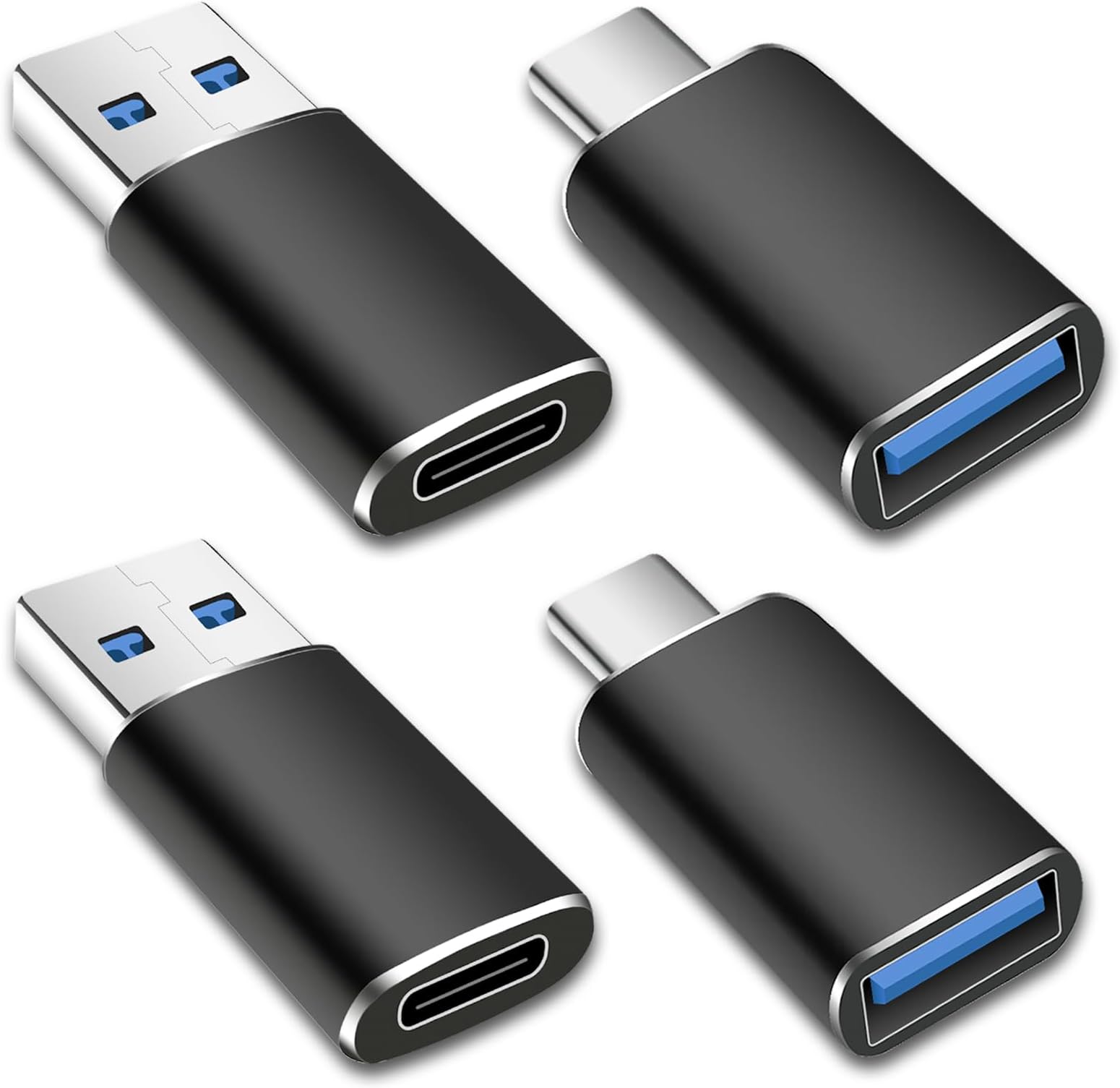 Amazon.com: SheraF 4 Pack USB to USB C OTG Adapter, 2Pack Type C Female ...