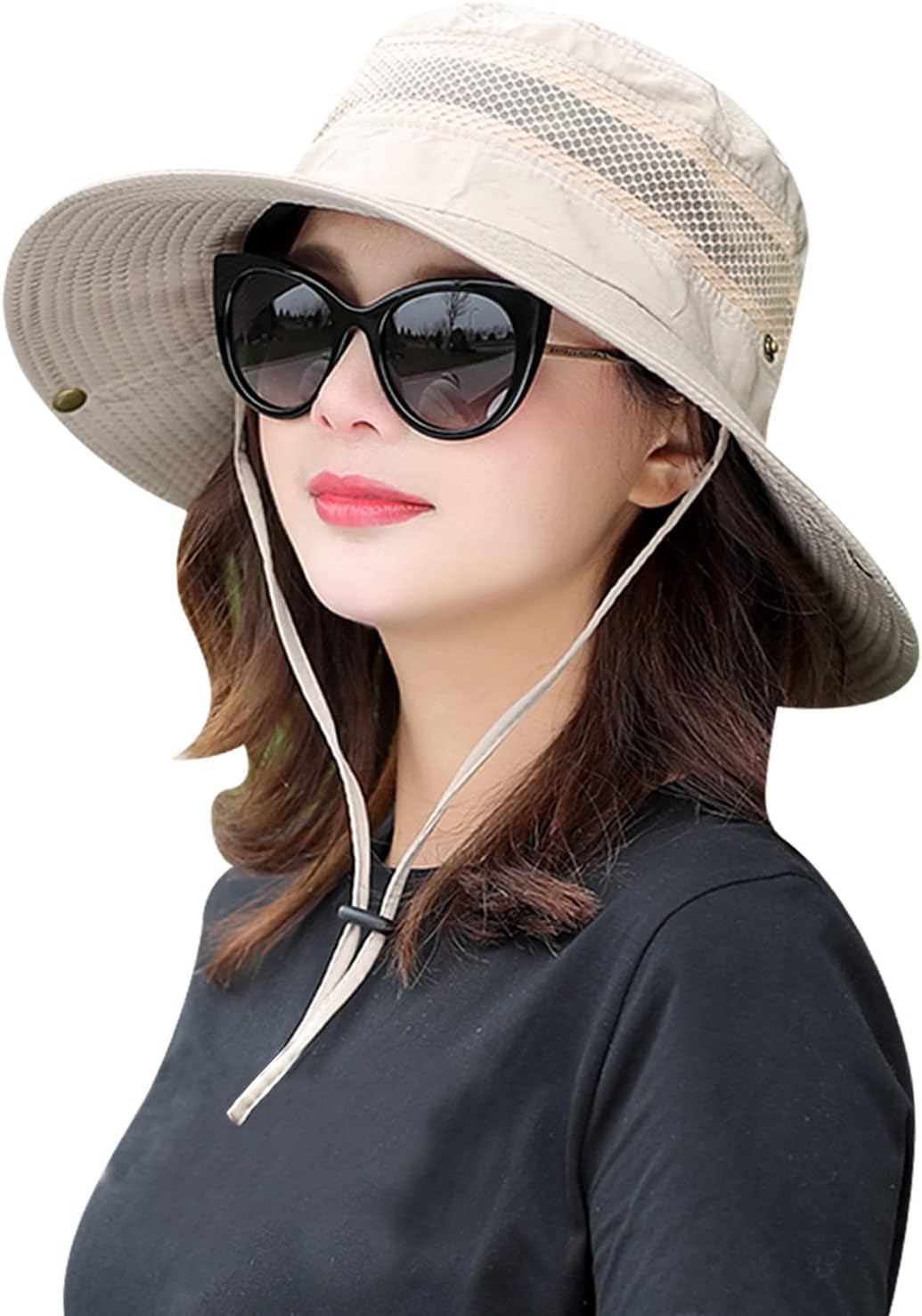 Wide Brim Sun Hat for Men and Women,Floppy Summer UV Bucket Hats Mesh ...