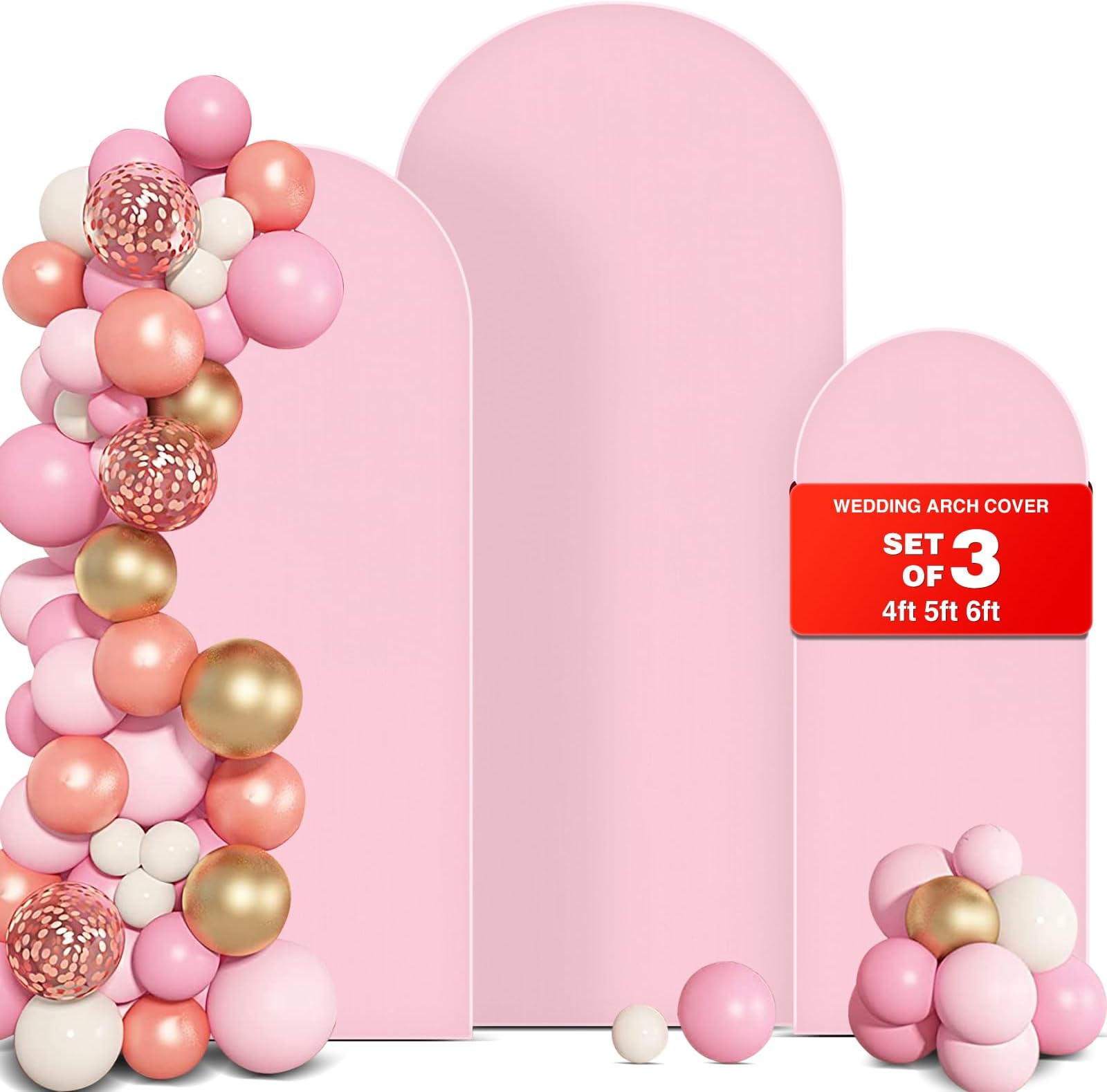 Amazon.com : OurWarm Arch Cover Set of 3, 4FT 5FT 6FT Round Arch ...