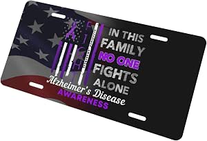 Amazon.com: Alzheimers Awareness Purple Ribbon Durable License Plate 6 ...