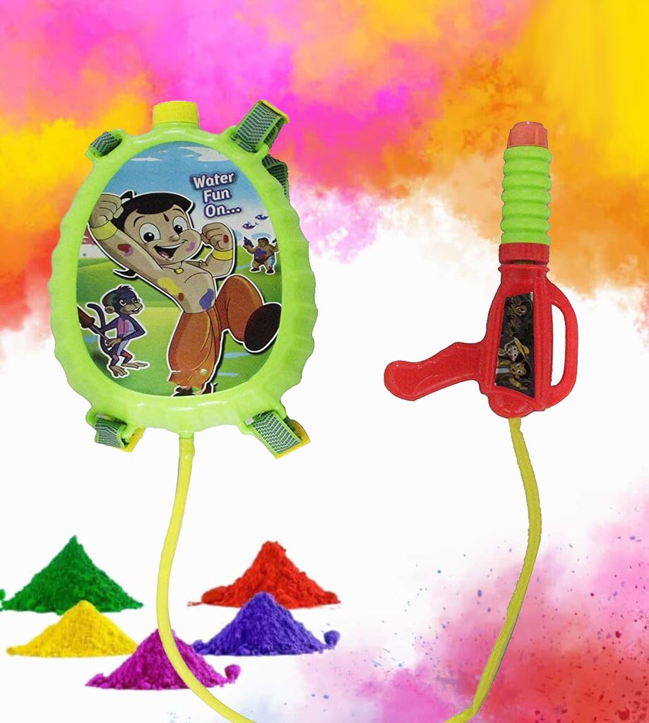 Buy INAAYA Colourful Water Tank Pichkari Water Toy for Festivals Back ...