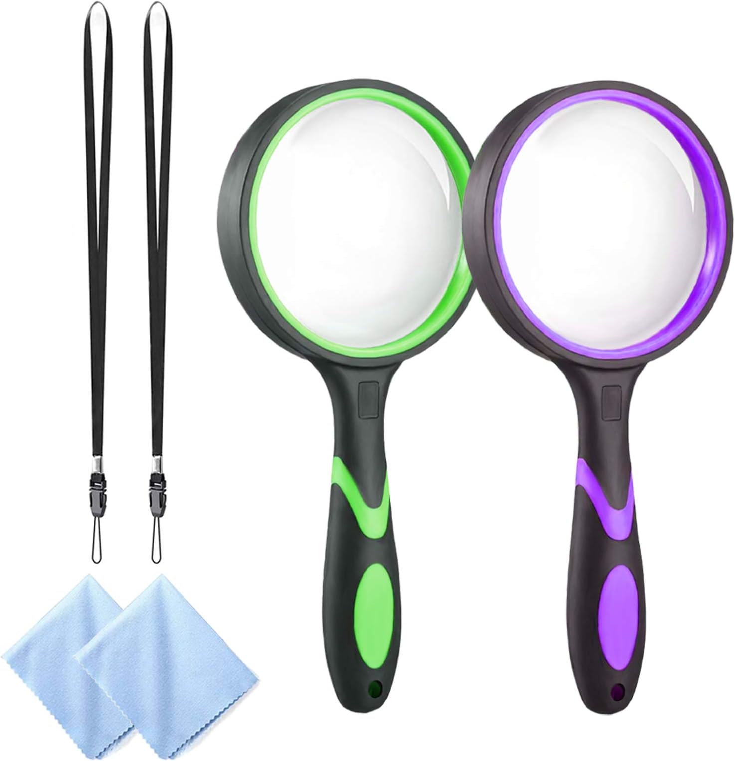 Amazon.com : 2Pcs 10X Handheld Magnifying Glass Authentic for Kids ...