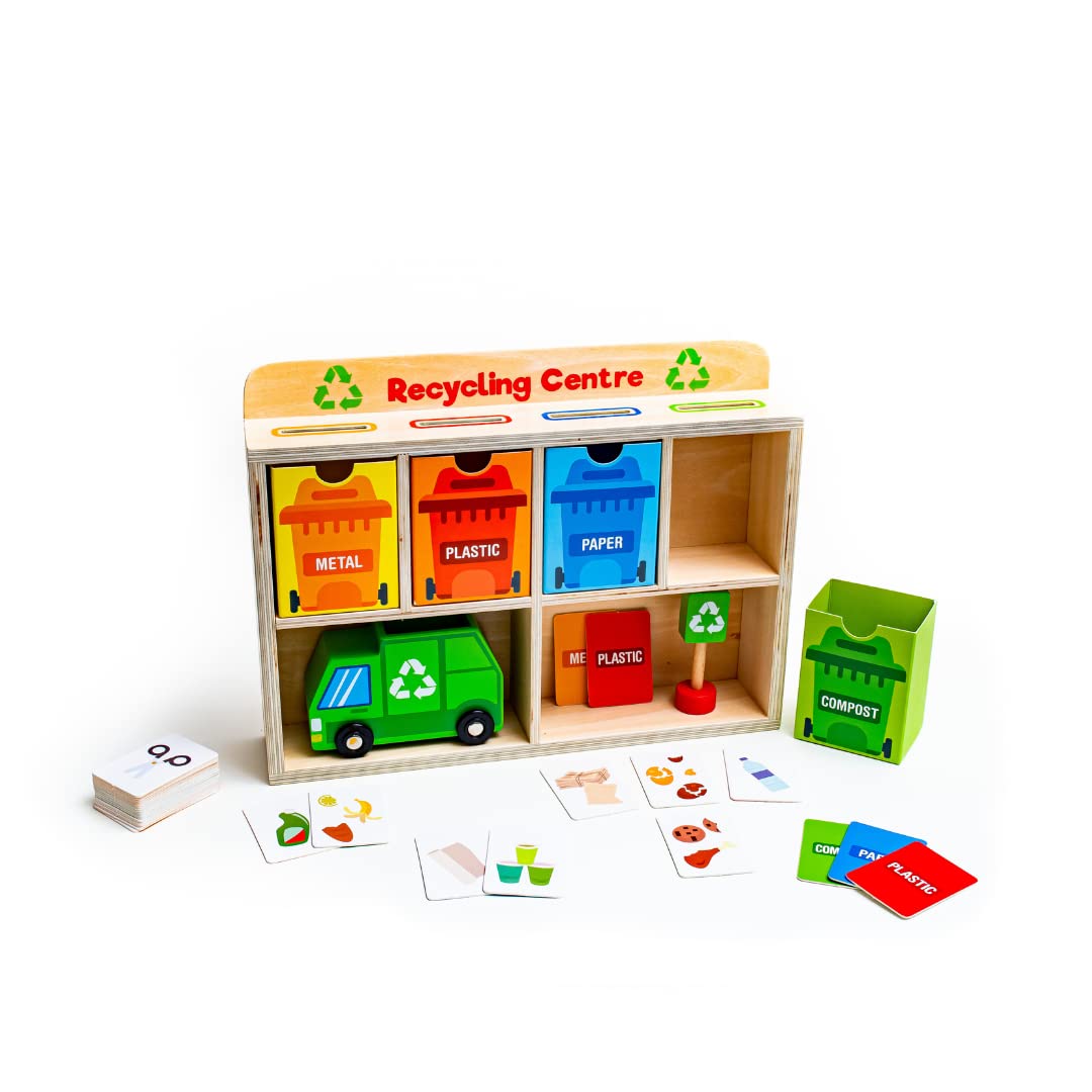Buy Wooden Recycling Centre Learning Gift Set Toys for Kids Online at ...