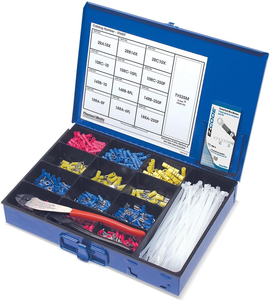 Amazon.com: Sta-Kon STAKIT 1102PC Terminal Kit, Includes 12 Assorted ...