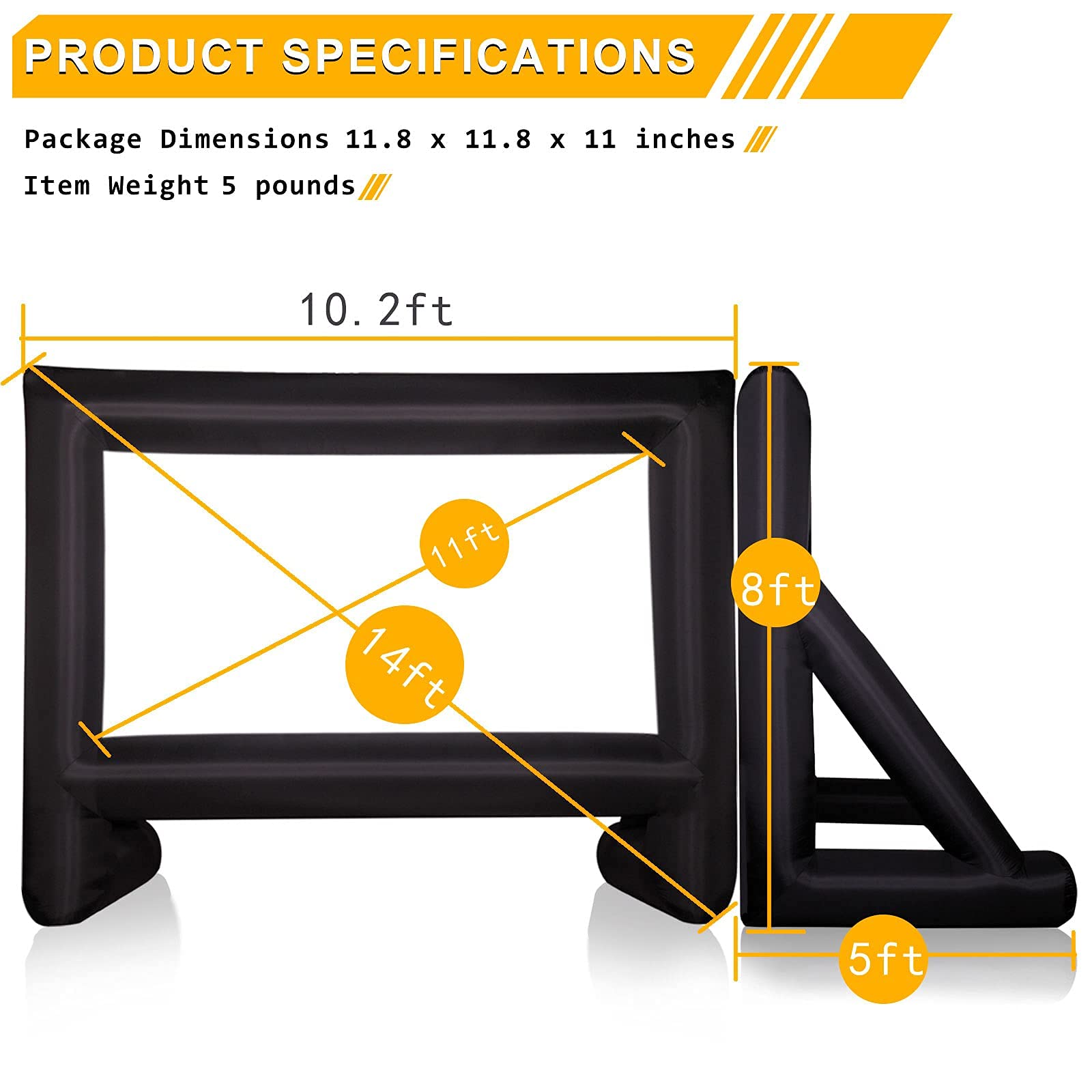 OUTTOY 14 Feet Inflatable Projector Screens, Inflatable Movie Screen ...