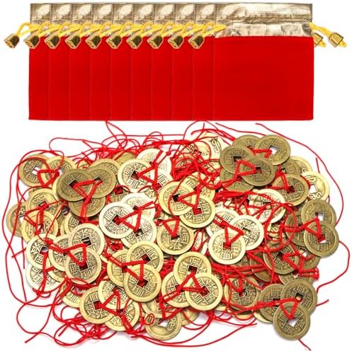 Amazon.com: Boao 50 Pieces 1 Inch Chinese Feng Shui Coins and 5 Sets I ...