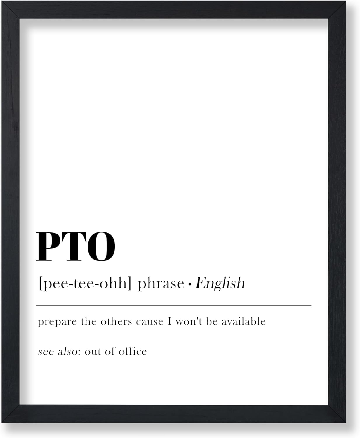 Amazon.com: Poster Master Dictionary Art Poster - Definition of PTO ...