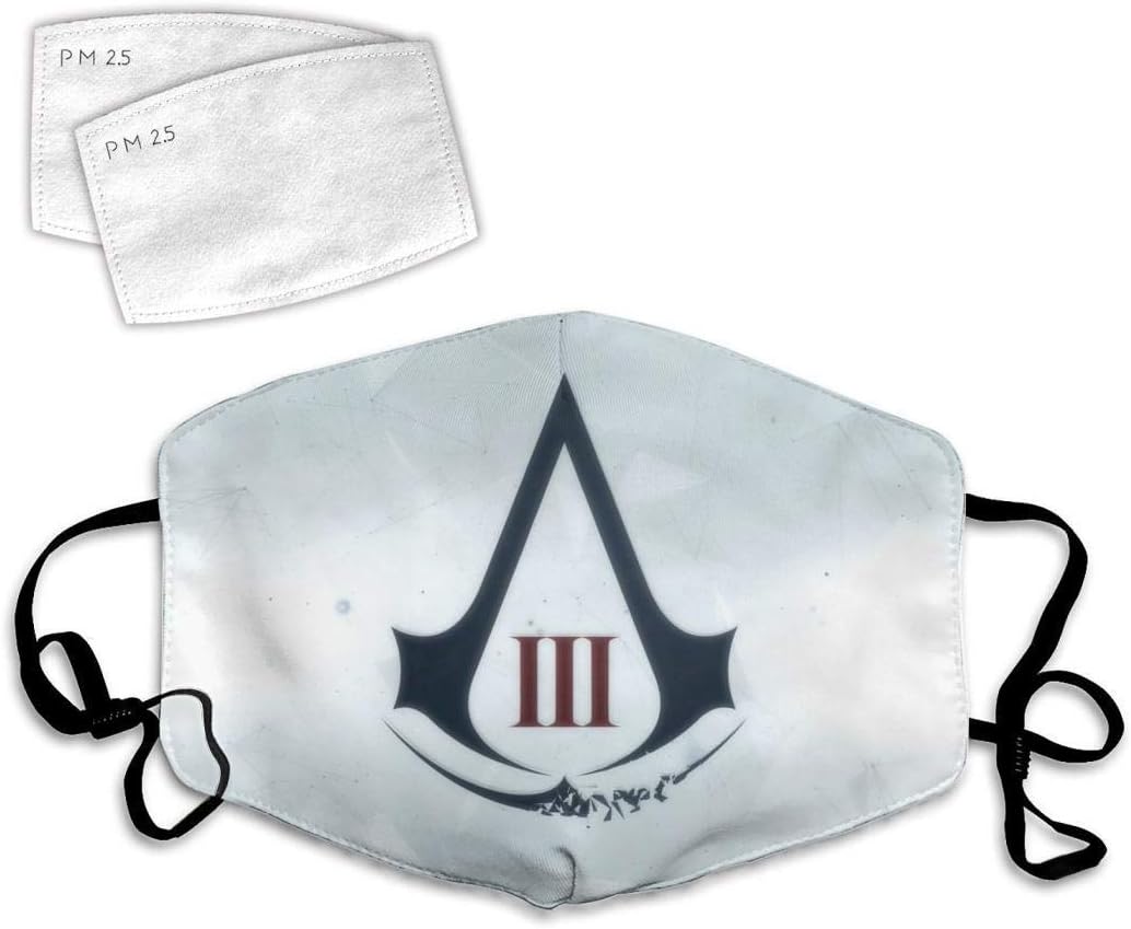 Amazon.com: Assassin's Creed 3 Logo Face Mask with Filter Comfortable ...