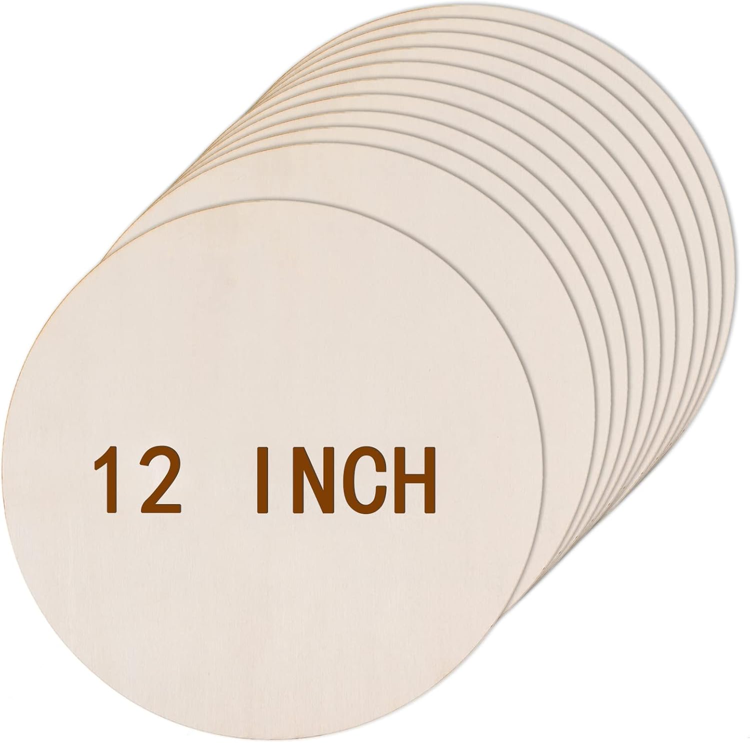 Amazon.com: 20 Pcs 12 Inch Wood Circles for Crafts Unfinished Rounds ...
