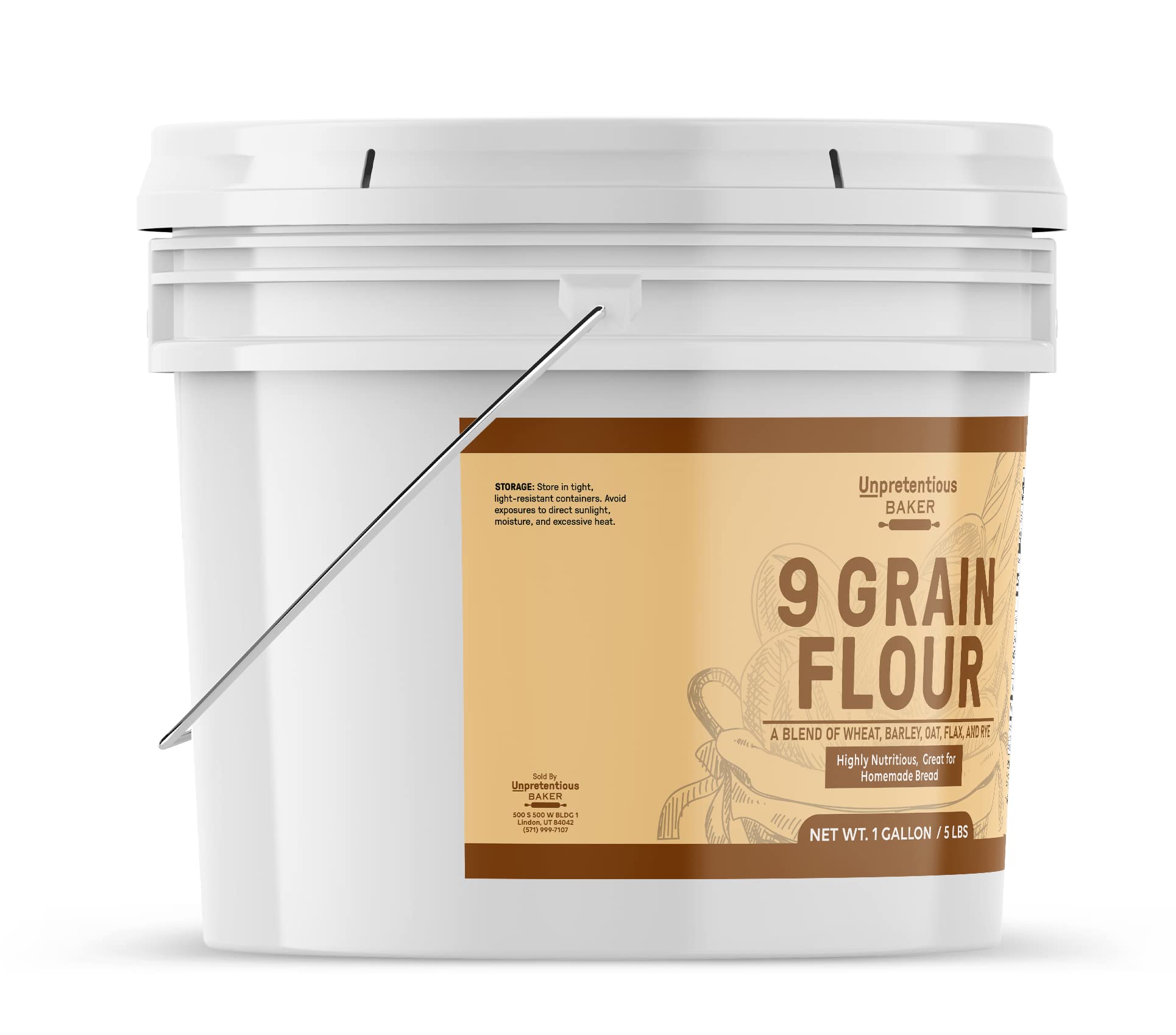 Snapklik.com : 9 Grain Flour, 1 Gallon, Bread & Dough, Storable, Fresh ...
