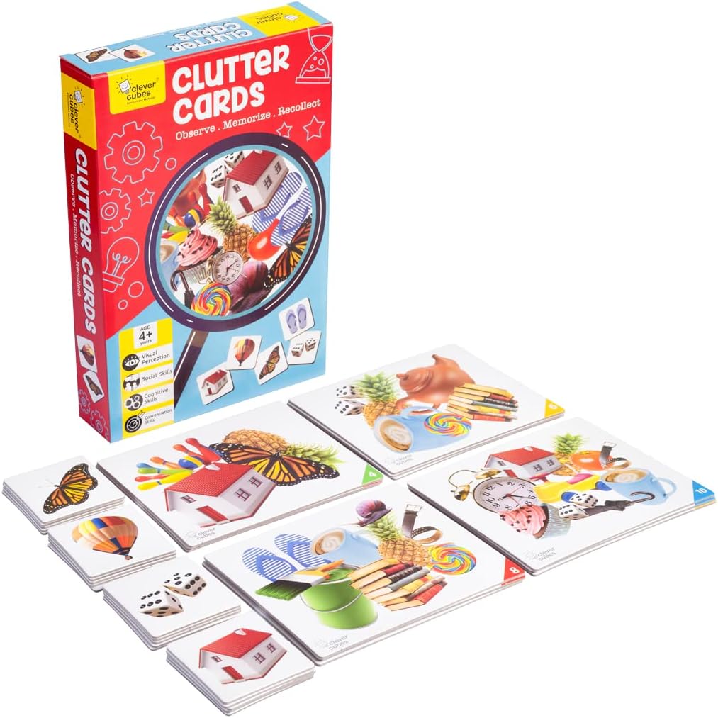 Buy Clever Cubes Clutter Cards, Activity Games, Play & Learn ...