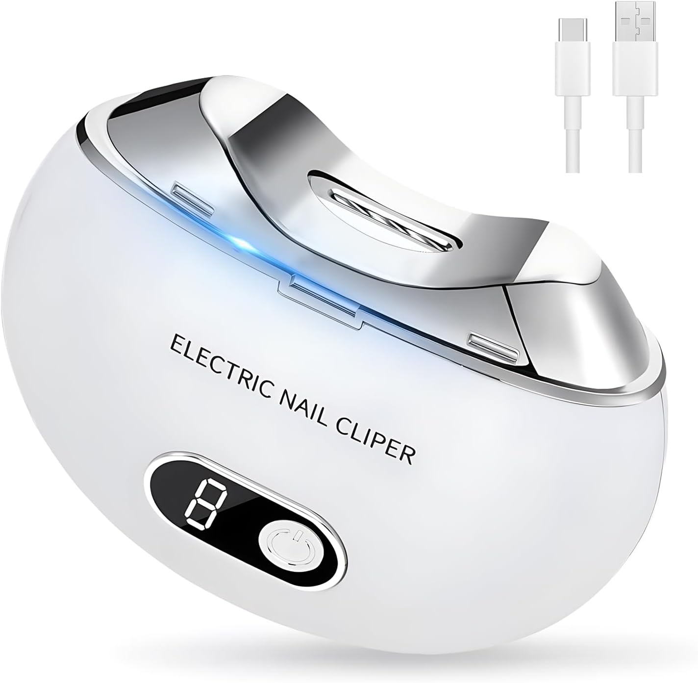 Amazon.co.jp: 電動爪切り Fiico 自動爪切り 電動つめきり 3段階スピード 電動爪削り 電動爪やすり Type-C充電式 ワンタッチ LEDライト付き 簡単操作/安心/安全 ...
