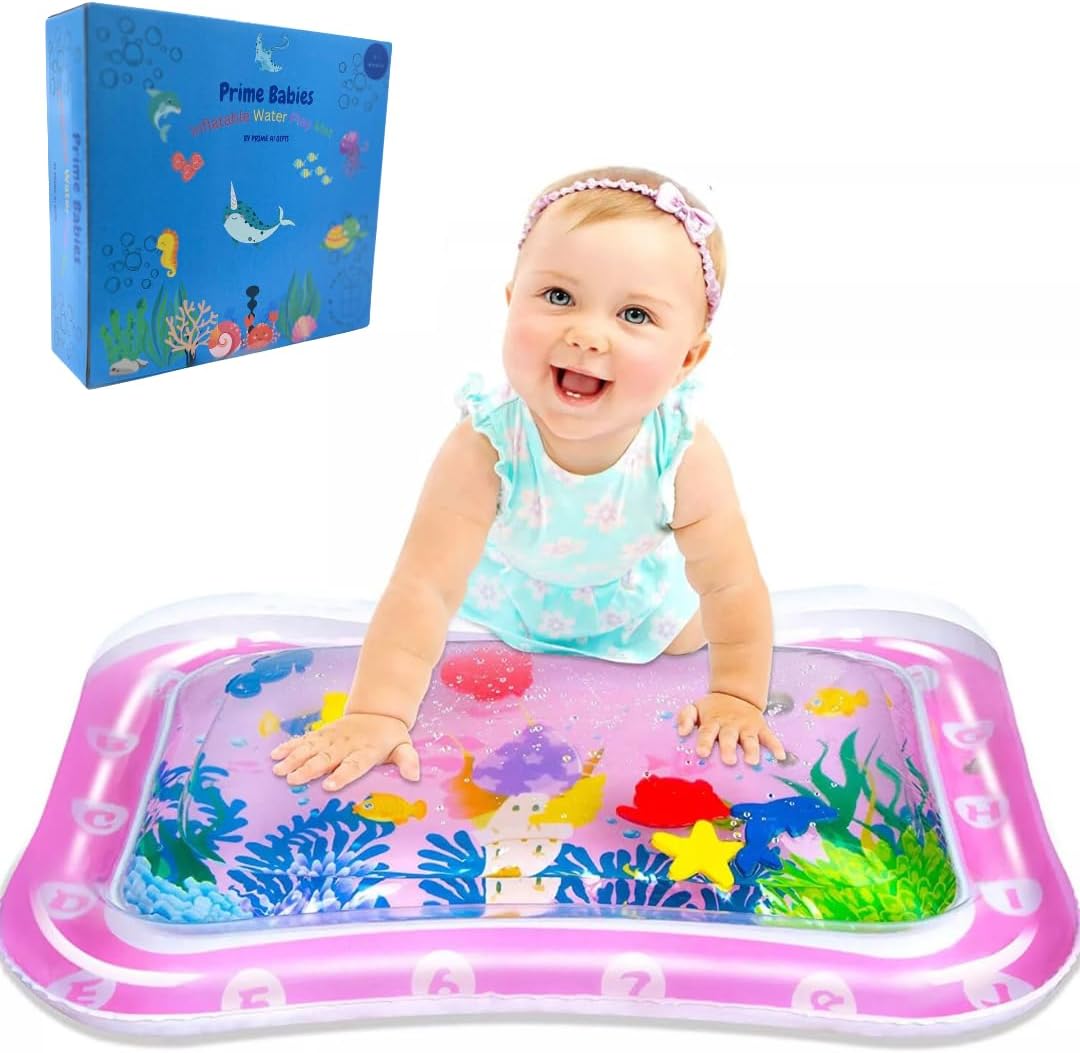 Water Play Mat, 7 Upgrade [ New] Inflatable Infant Baby Toys & Toddlers ...