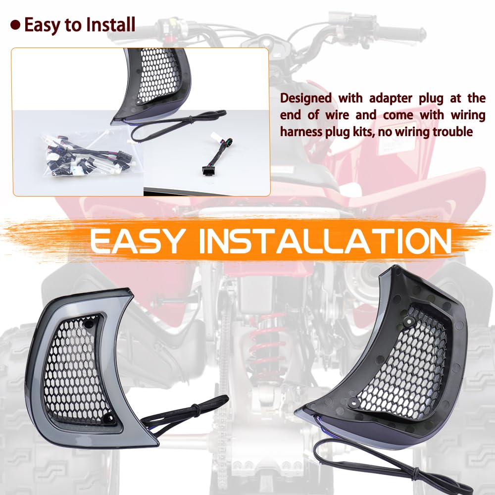 Snapklik.com : Motorcycle Headlight Vent Accent LED Turn Signals ...