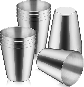 Amazon.com | Mimorou 100 Pcs Stainless Steel Shot Glasses Cups, 1 Ounce ...