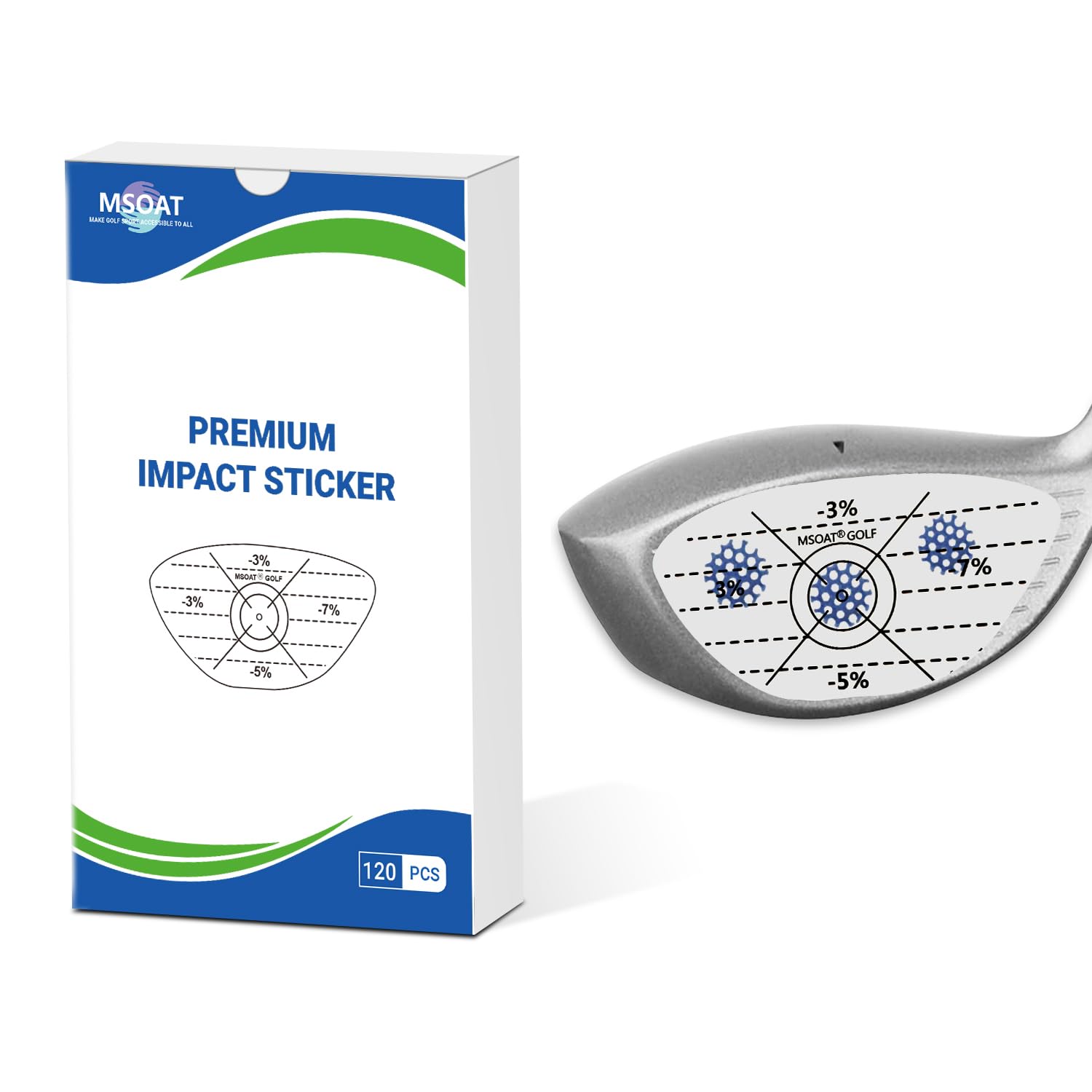 Snapklik.com : Golf Impact Tape Set 120Pcs, Self-Teaching Sweet Spot ...
