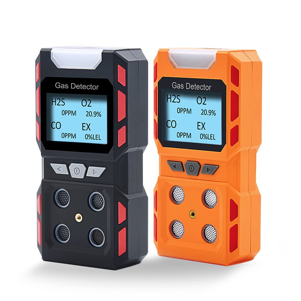 Coreel Portable 4 Gas Monitor, Sound Light Vibration Multi-Gas Tester ...