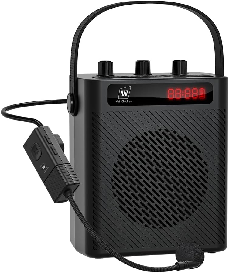 Amazon.com: Voice Amplifier, Portable PA System with Wireless Headset ...