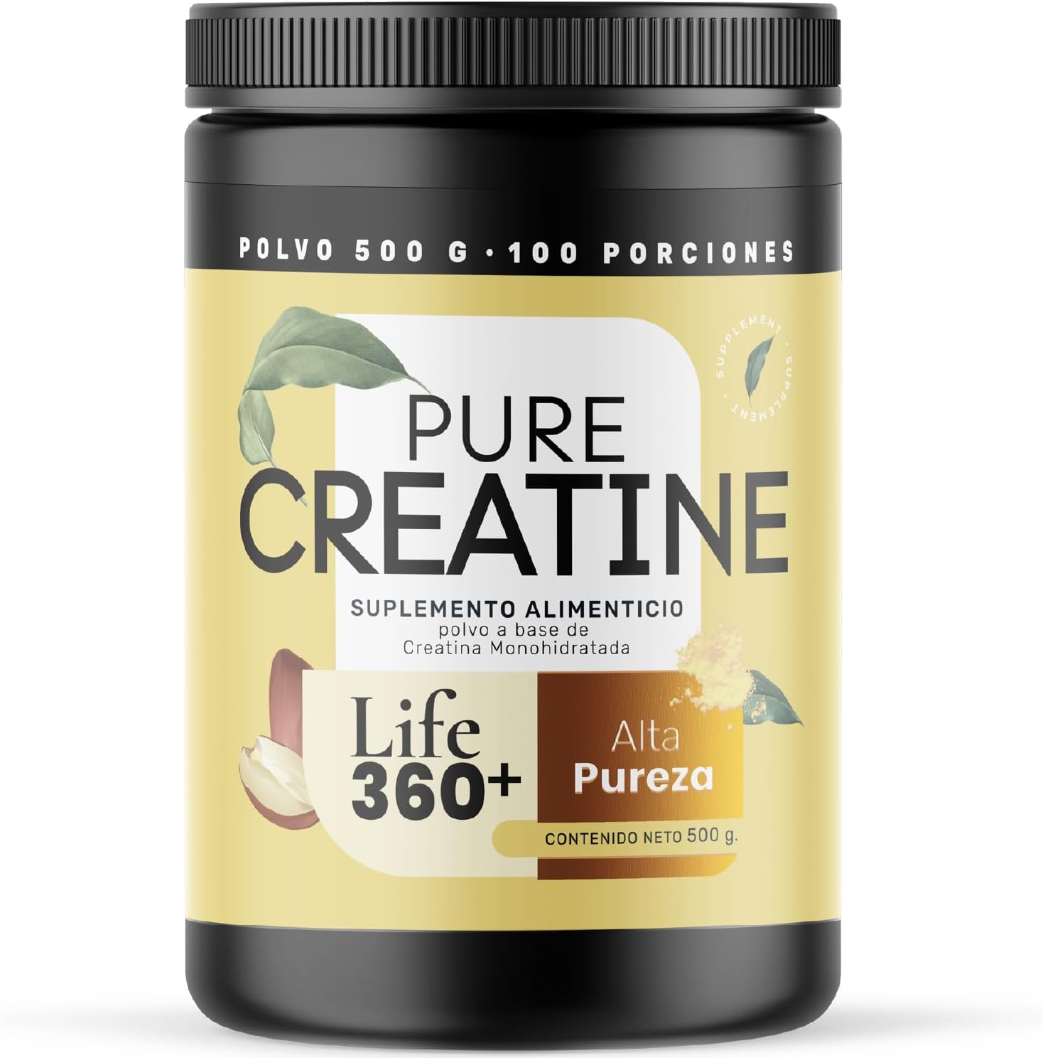 LIFE 360+ Pure Creatine | 500 Gramos 100 Porciones por Envase ...