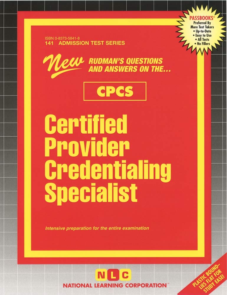 Amazon.com: Certified Provider Credentialing Specialist (Admission Test ...
