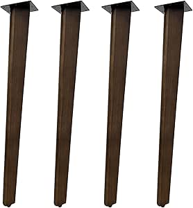 Amazon.com: QLLY 28 inch Slant Wooden Table Legs, Solid Wood Angled ...