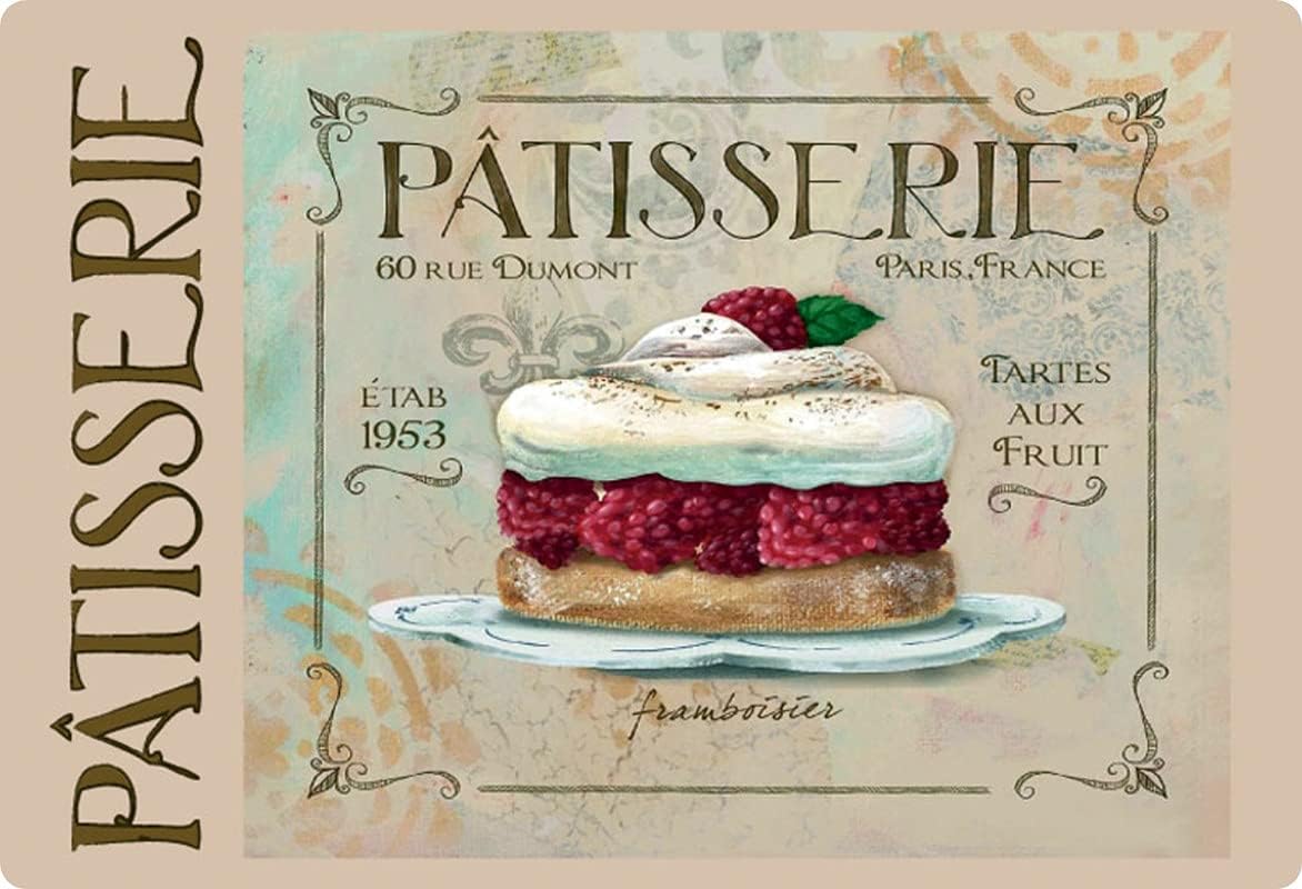 Metal Sign 20 x 30 cm Patisserie Cake Pastry Shop Raspberry Cake Tin ...