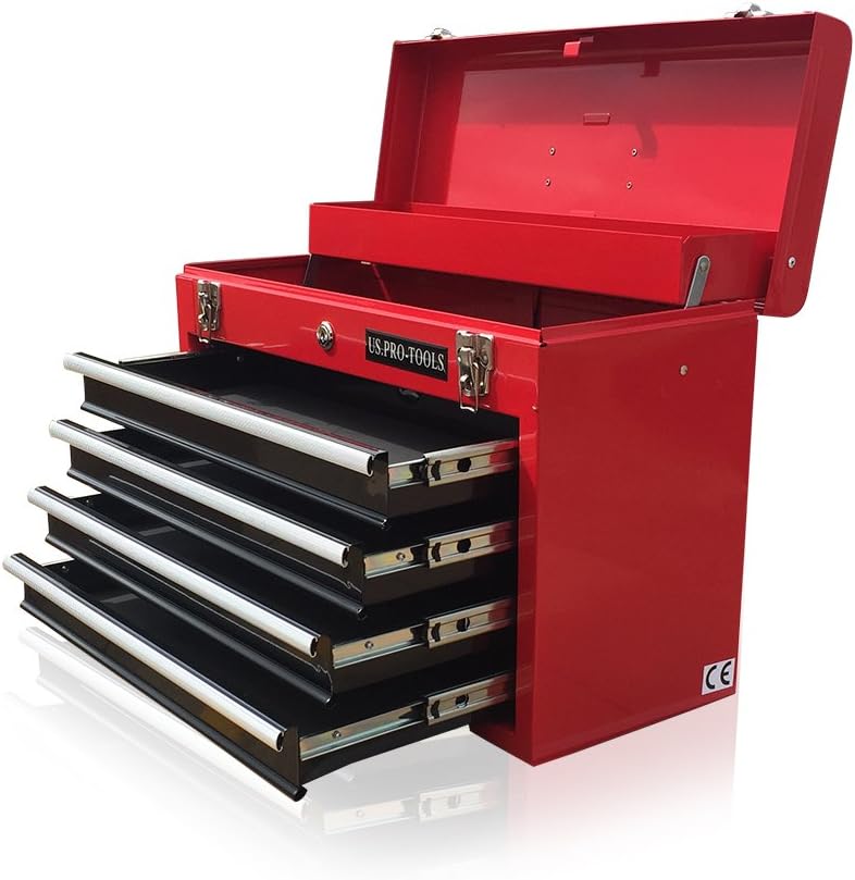 US PRO ORIGINAL TOOL BOX TOOL CABINET 4 DRAWER HAND HELD TOOL CHEST ...