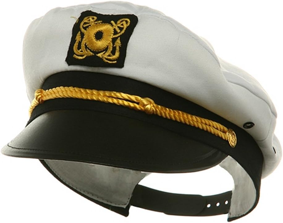 Amazon.com: Cotton Yacht Cap-White (adjustable/58cm) : Toys & Games
