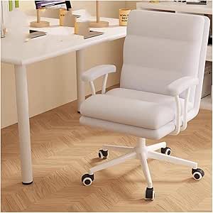 Amazon.com: Computer Chair, Lounges White Office Chairs Swivel Computer ...