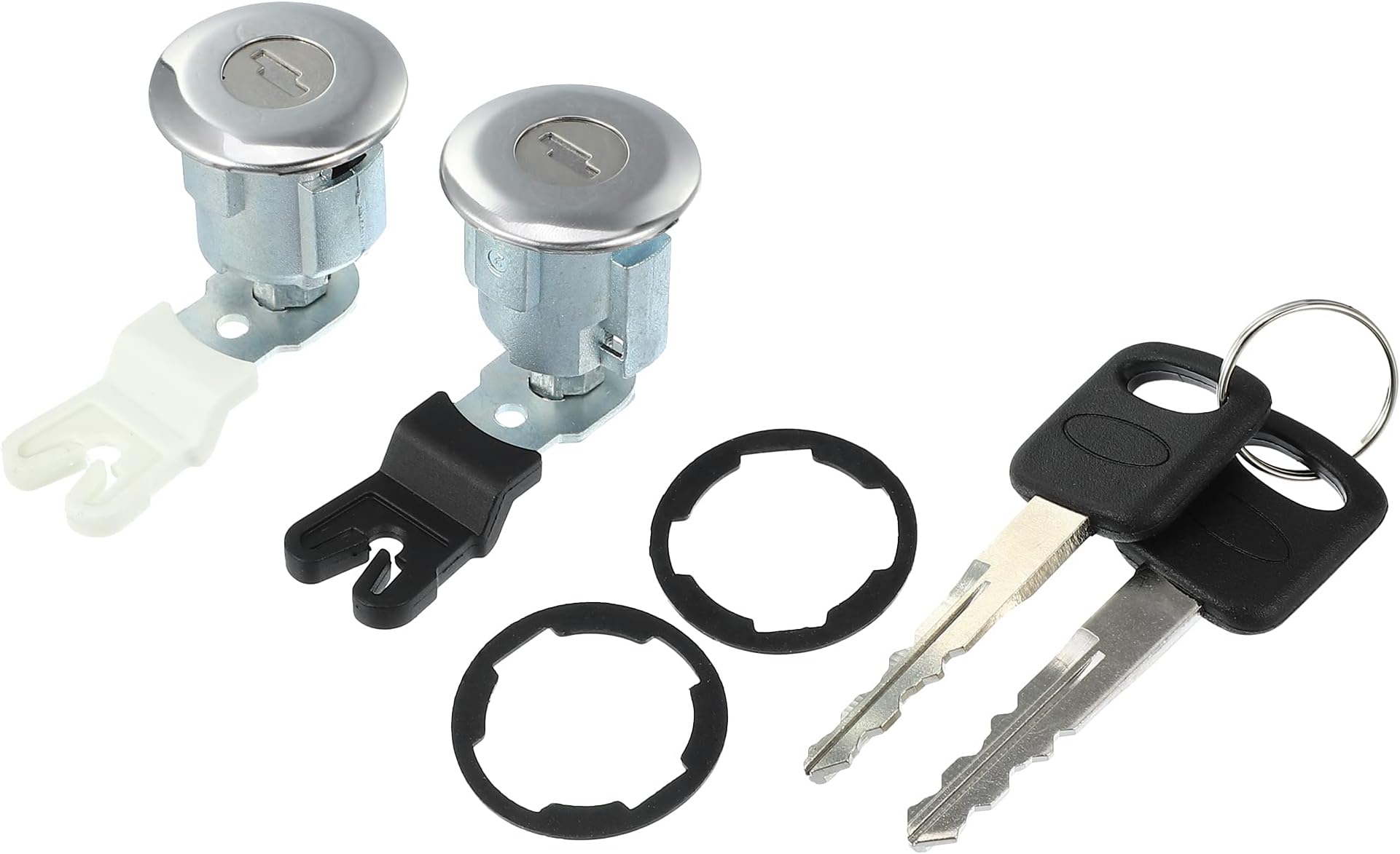 Amazon.com: X AUTOHAUX 1 Set Left Right Side Door Lock Cylinder Set Kit ...