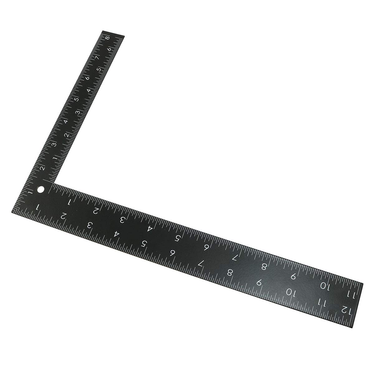 ZRM&E Black Tempered Stainless Steel Measuring Square Ruler Right Angle ...