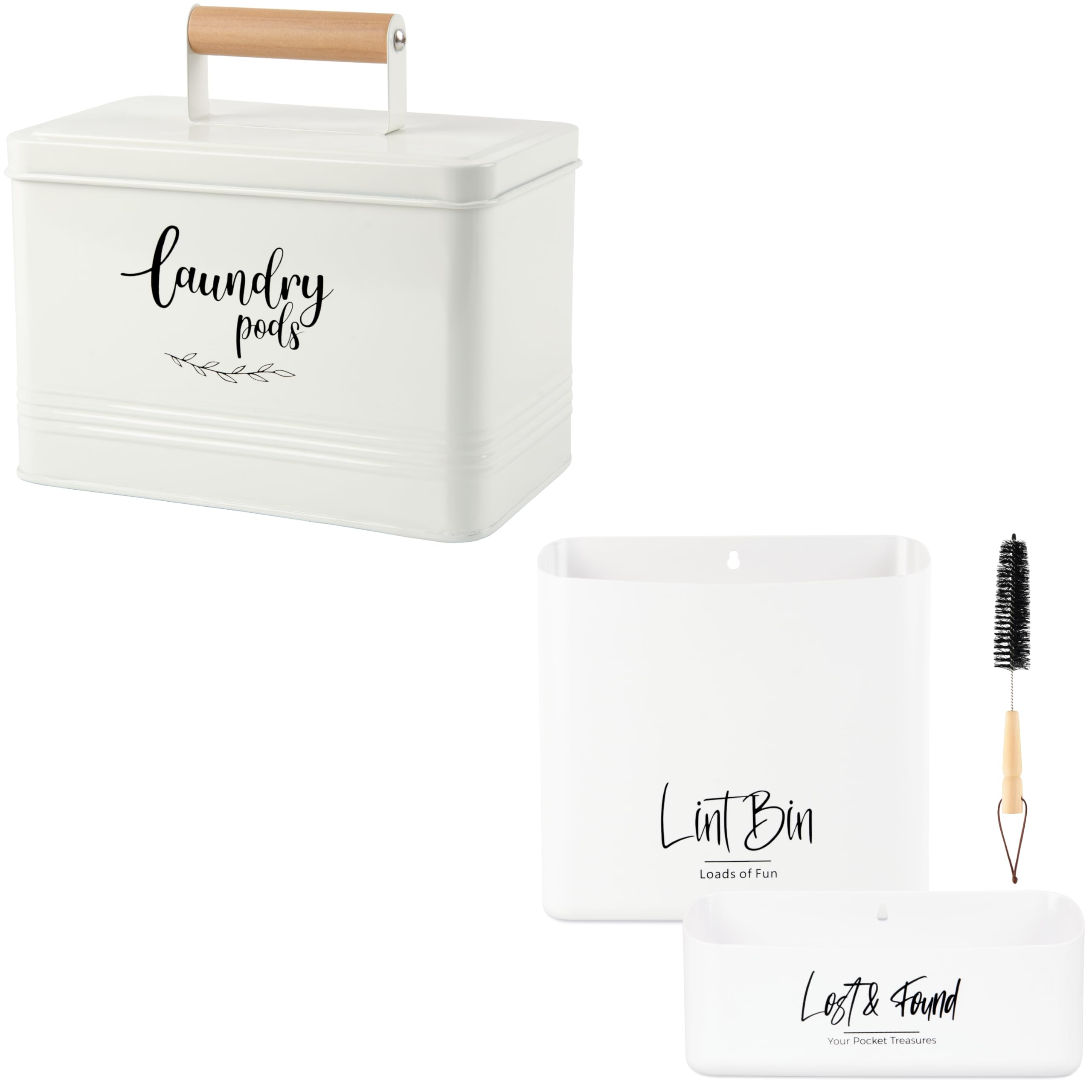 Amazon.com: PERFNIQUE Laundry Pods Container with Magnetic Lint Bin for ...