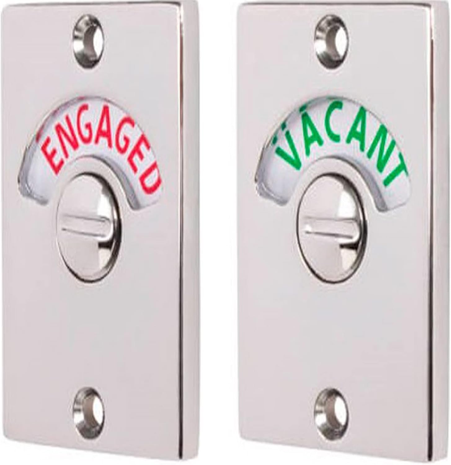 Polished Chrome Vacant Engaged Indicator Bolt Bathroom Door Lock Toilet ...