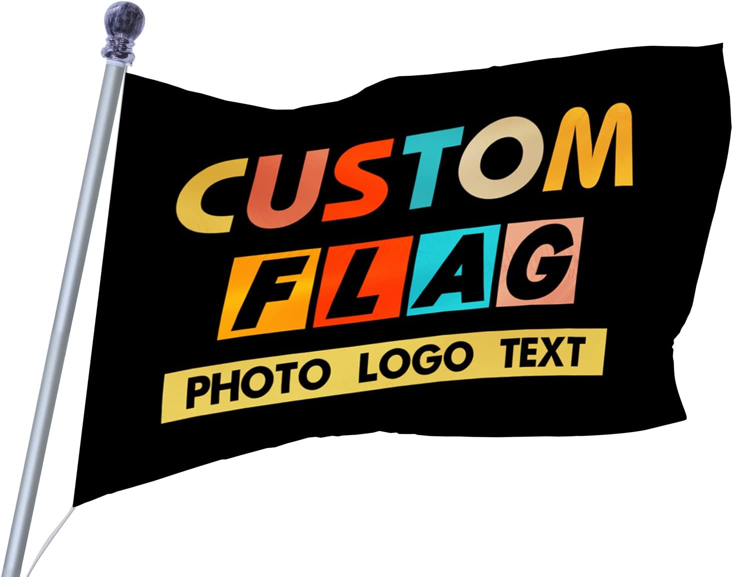 Amazon.com : Custom Flag 3X5 Ft Make Your Own Flag with Logo/Picture ...