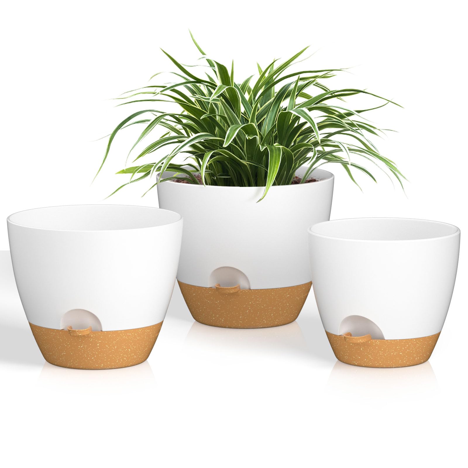 Snapklik.com : ZMTECH 8/9/10 Inch Self Watering Plant Pots