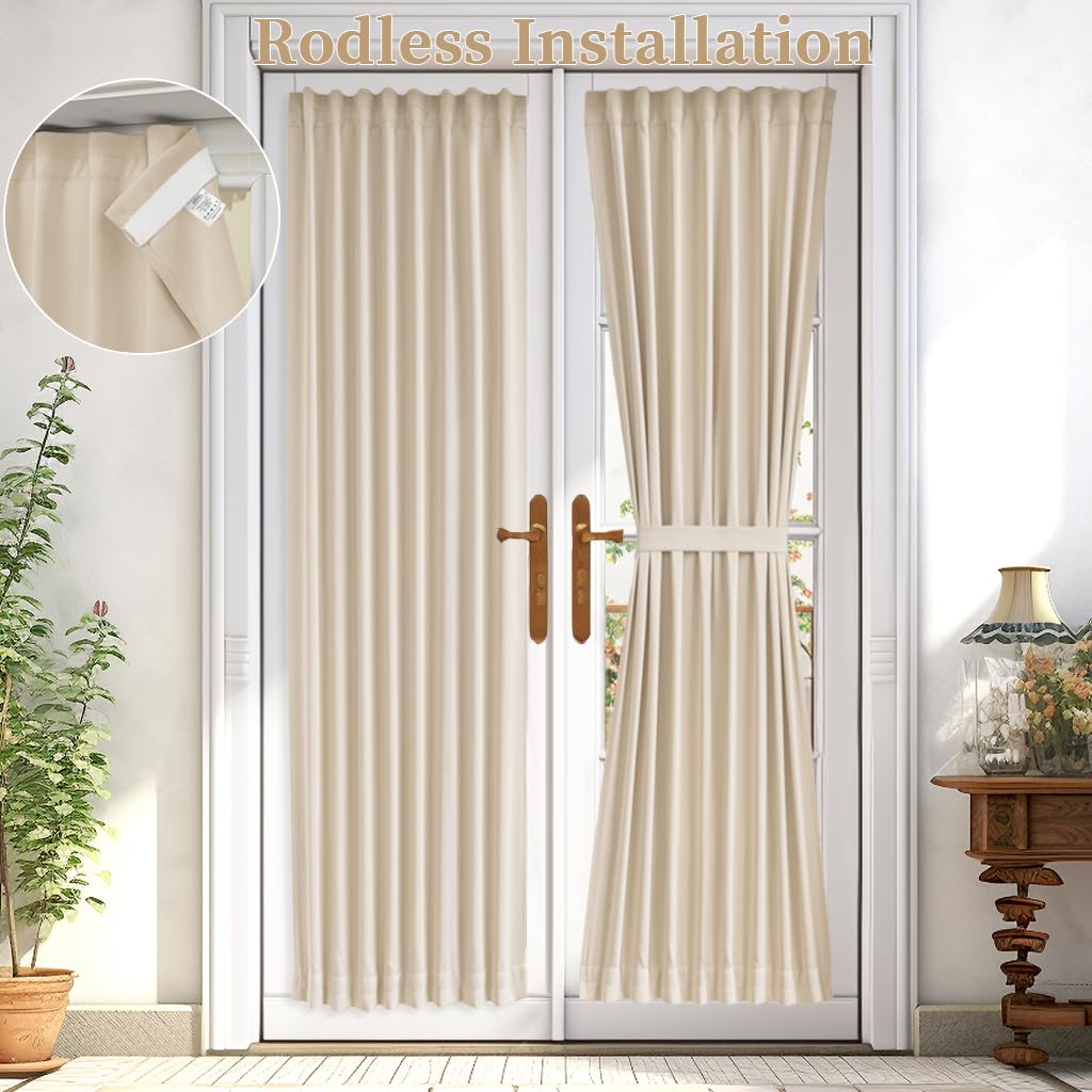 Amazon.com: Vatge French Door Curtain - Front Door Curtain Panel for ...