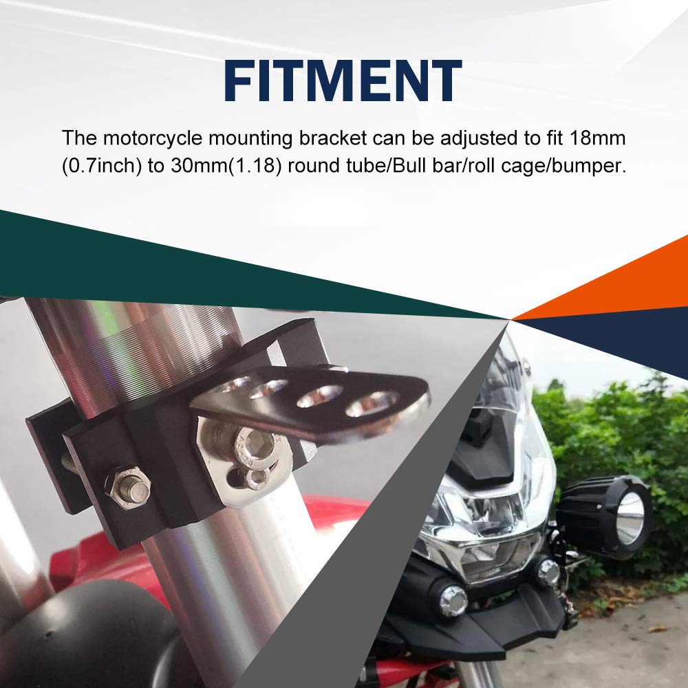 Snapklik.com : Motorcycle 1.2 Inch Mount Brackets Bicycle Car Bull Bar ...