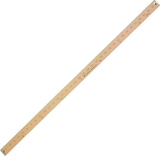 Amazon.com: Charles Leonard Metal Edged Yardstick Ruler, Inches and 1/8 ...