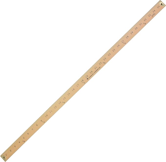 Amazon.com : Charles Leonard Metal Edged Yardstick Ruler, Inches and 1/ ...