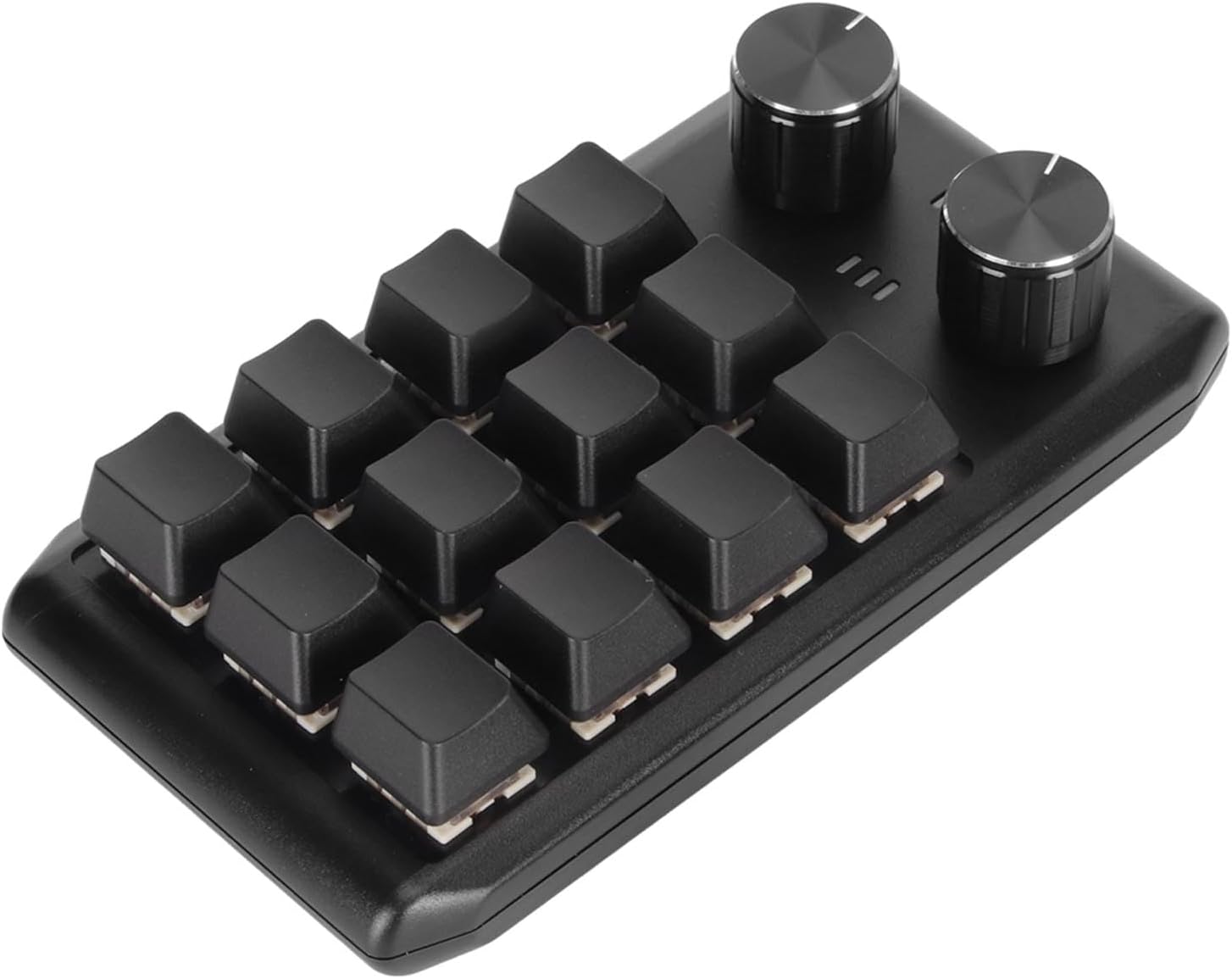 One Handed Macro Mechanical Keyboard, 12 Keys 2 Knobs Mechanical Gaming Keypad Red Switch Macro ...