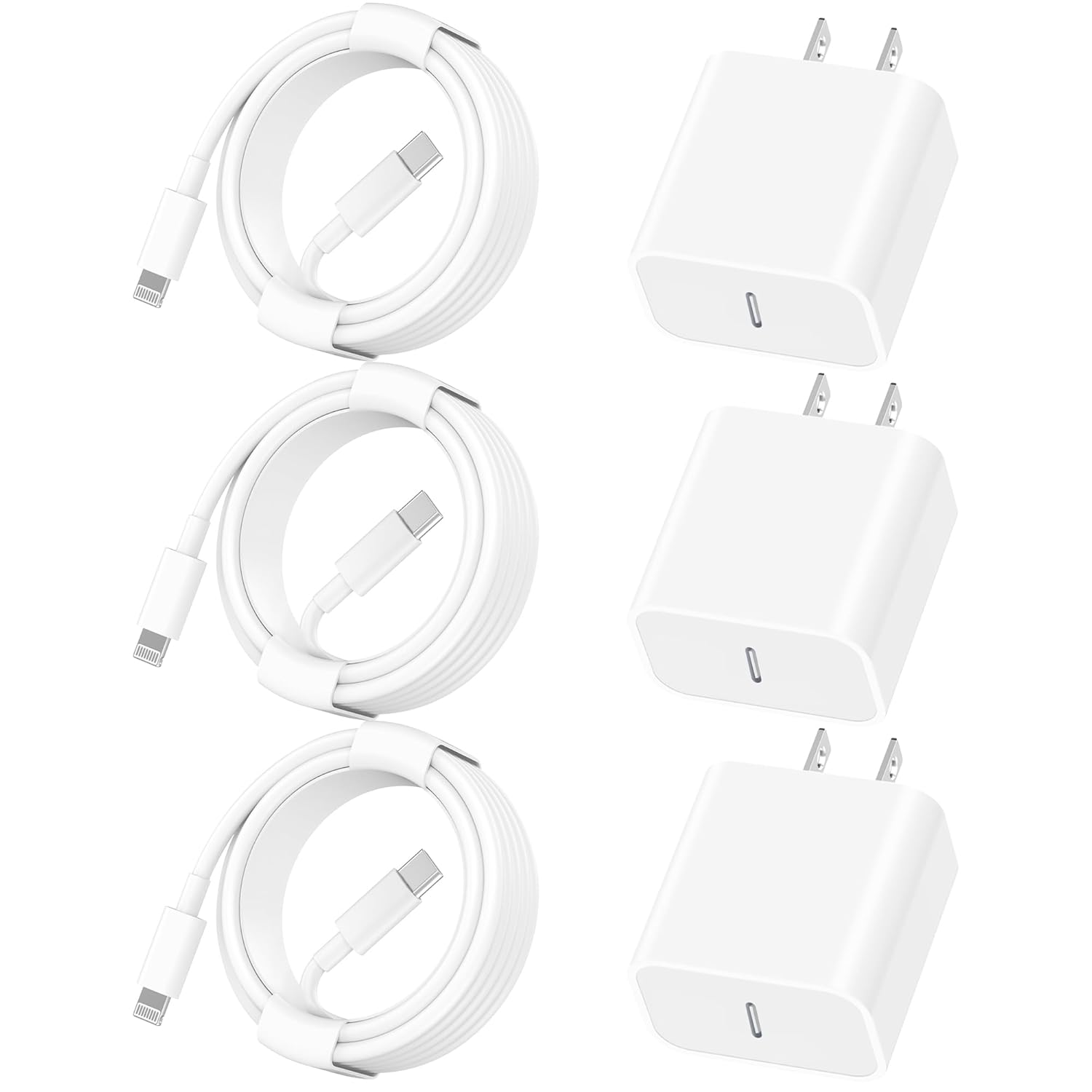 Amazon.com: 【Apple MFi Certified】iPhone Charger Fast Charging,3Pack ...