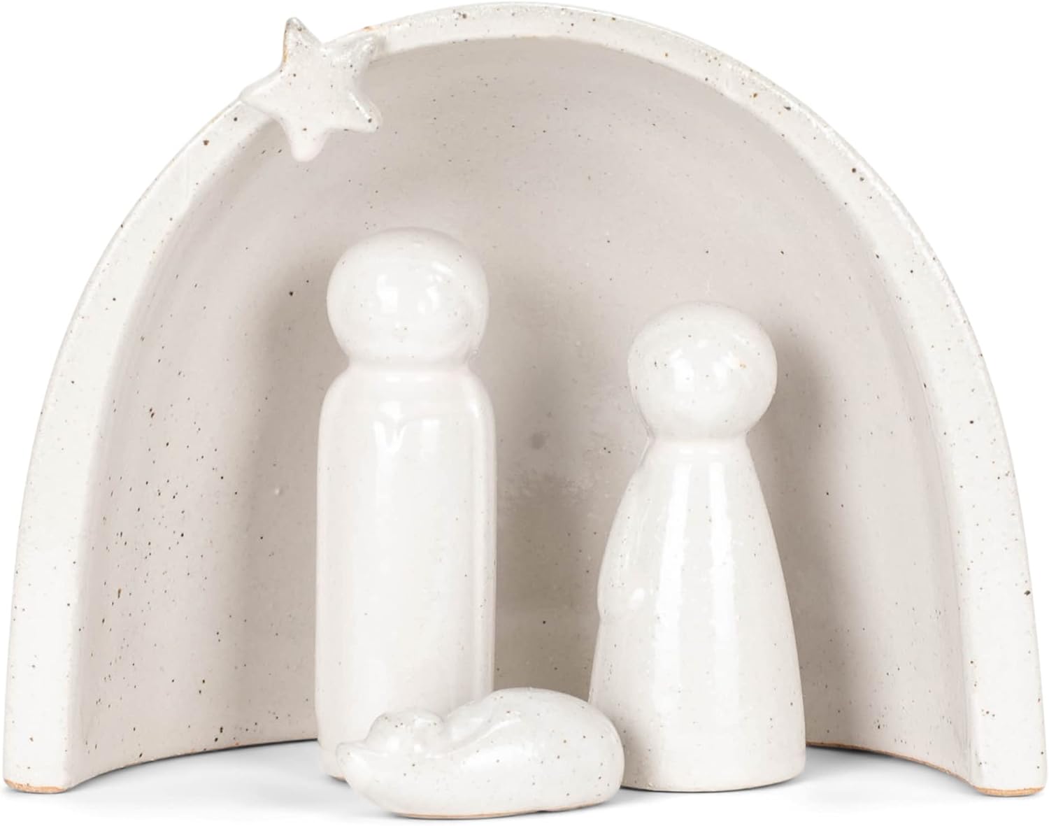 Amazon.com: Stoneware Nativity with Glaze, Set of 4 : Home & Kitchen