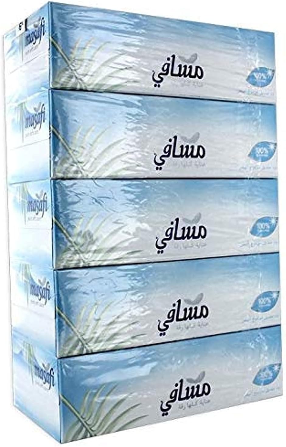 Masafi Facial Tissue Boxes - Pack of 5, White : Amazon.ae: Health