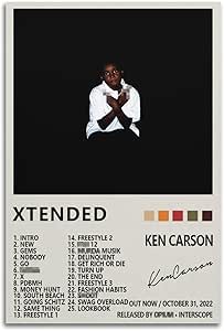 Amazon.com: Ken Carson Poster Xtended Poster Album Cover Canvas Poster ...