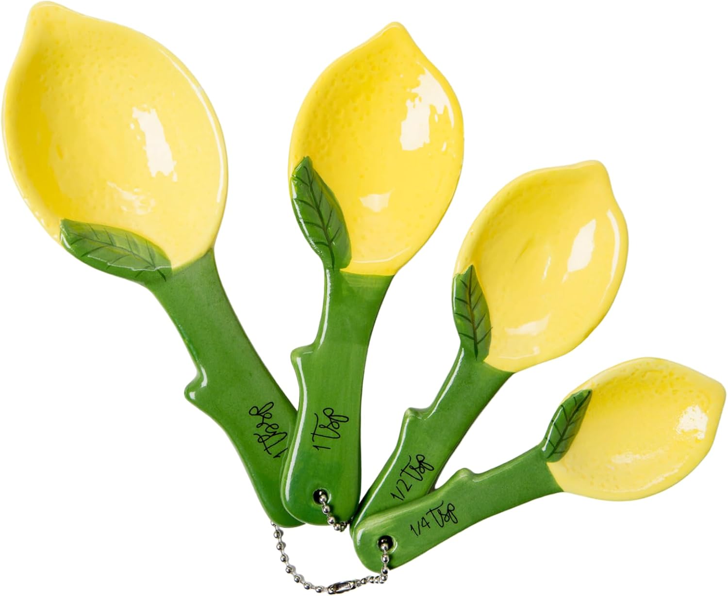 Amazon.com: Lemon Ceramic Spoons Set: Lemon Shaped Measuring Spoons: 1 ...