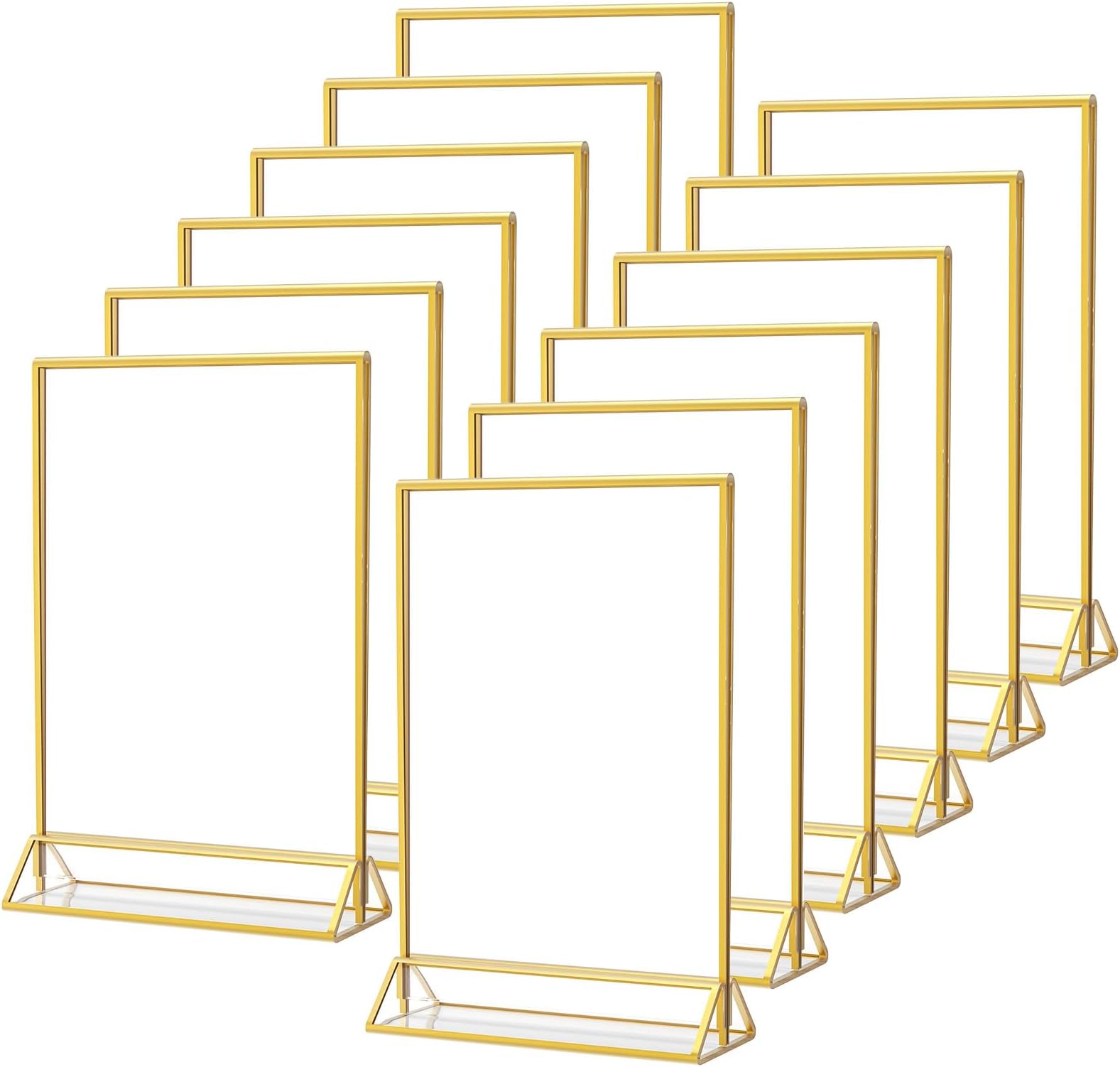 Amazon.com: UOROMI Acrylic Gold Sign Holders, 12 Pack 4x6 Clear Picture ...