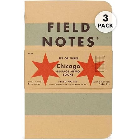 Field Notes: Chicago 3-Pack - Graph Paper - 48 Pages - 3.5" x 5.5"