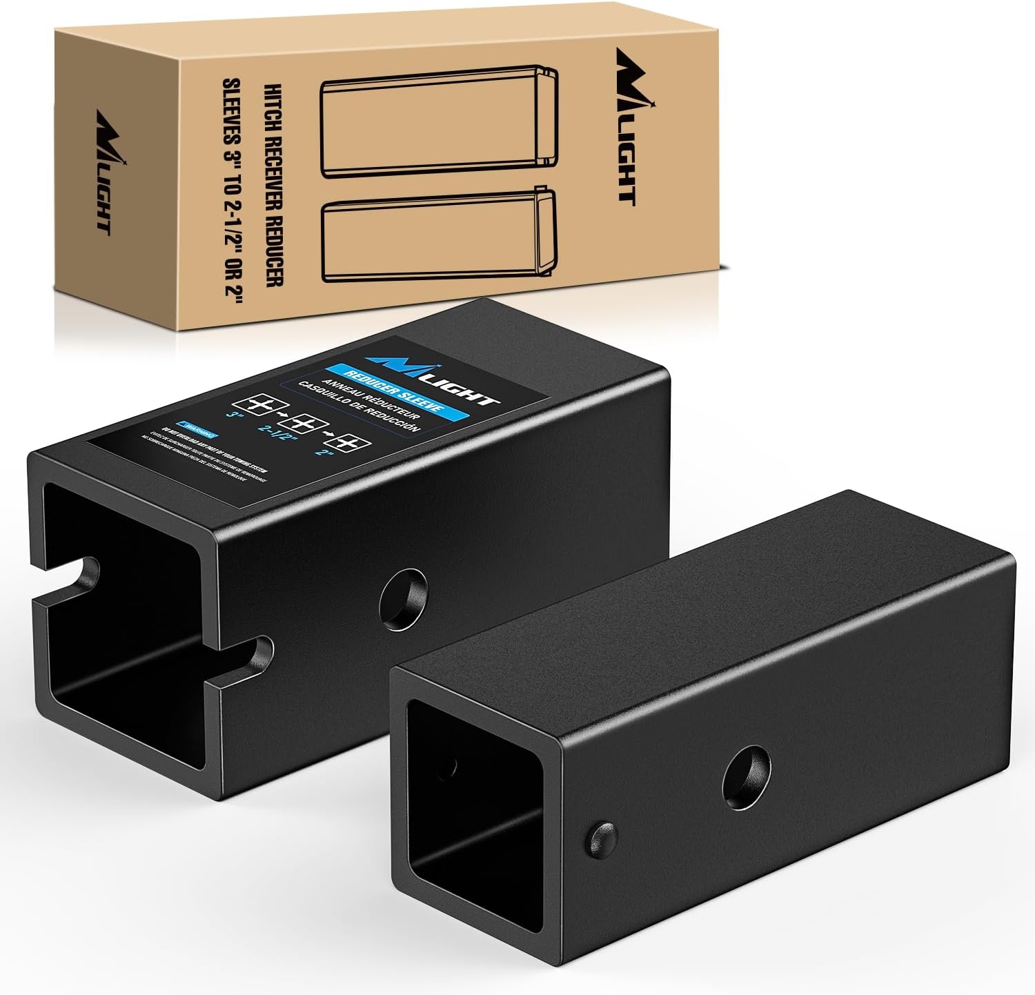 Amazon.com: Nilight Trailer Hitch Receiver Adapter Reducer Extender ...